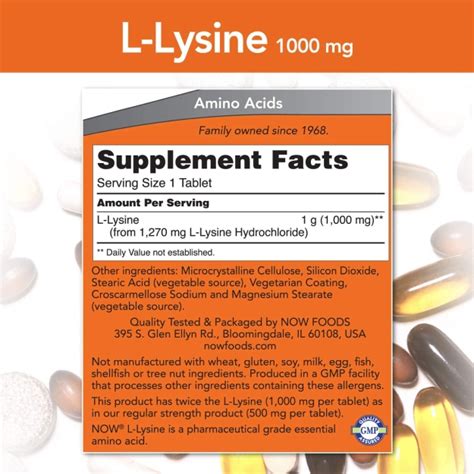 L Lüsiin 1000 Mg 100 Tabletti Now Foods Osta Siin