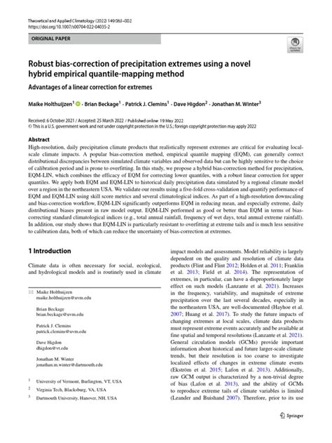 Robust Bias Correction Of Precipitation Extremes Using A Novel Hybrid Empirical Quantile Mapping