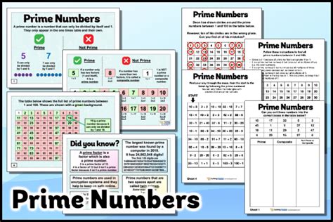 Prime Numbers Activity Pack Resources For Teachers