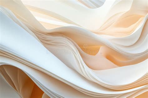 Dynamic Abstract Background With Curving Layers And Soft Depth In Neutral Pastel Colors Creating