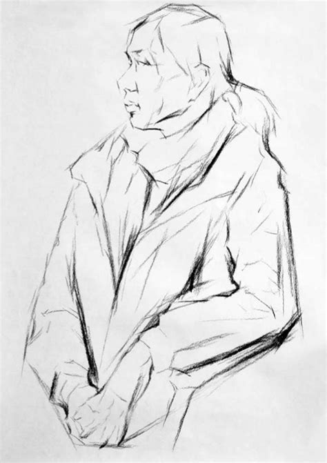 中年妇女素描头像步骤及画法 美院帮