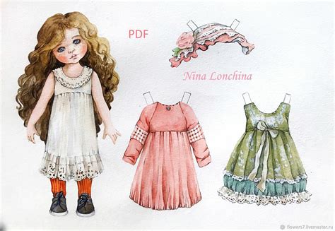 Бумажная кукла с одеждой ПДФ формат в интернет магазине на Ярмарке Мастеров Одежда для кукол