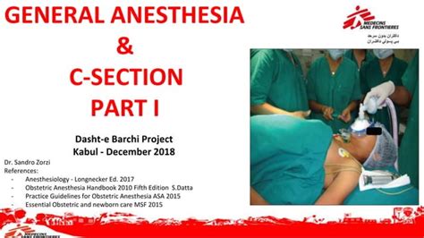 General Anesthesia And Obstetrics C Section Part I Ppt