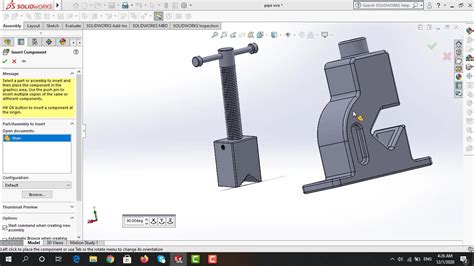 Solidworks Pipe Vice Part 3 Grabcad Tutorials
