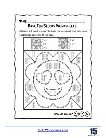 Base Ten Blocks Worksheets Number Sense 15
