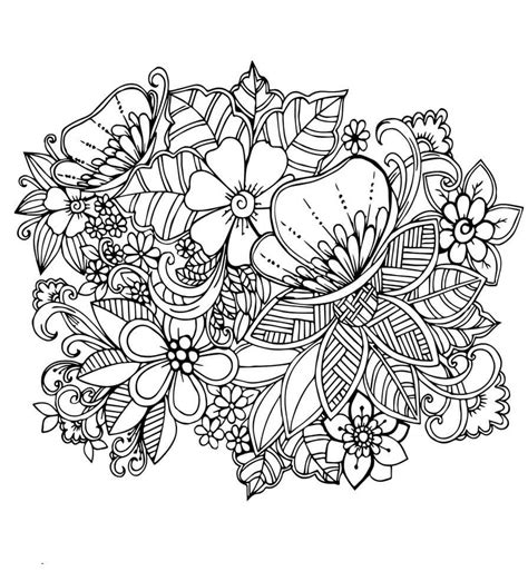 Ramo De Flores Para Colorear Imprimir E Dibujar Coloringonlycom