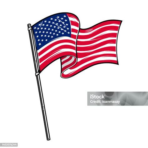 미국 국기의 그림 포스터 카드 배너 기호에 대한 디자인 요소 벡터 일러스트 레이 션 4세기에 대한 스톡 벡터 아트 및 기타 이미지 Istock