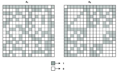 Binary Matrices For Fantomas A 1 Robin And Iscream A 2