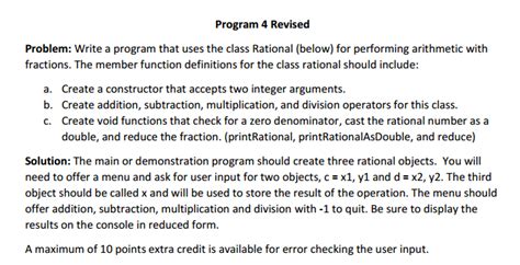 solved program 4 revised problem write a program that uses