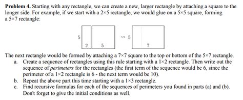 Solved Problem 4 Starting With Any Rectangle We Can Create Chegg Com