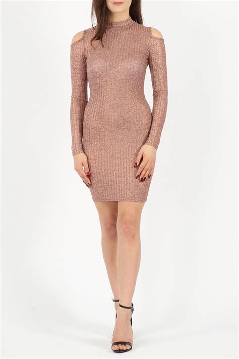 Metallic Bodycon Dress Glamournaire
