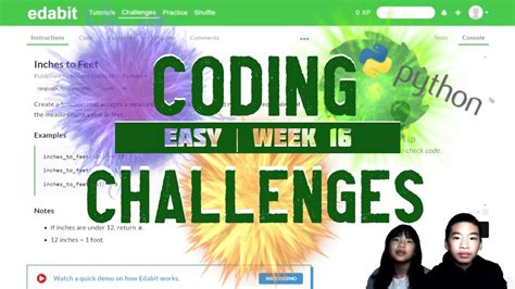 Learn To Code Python Coding Challenges In Easy Week 16 Youtube