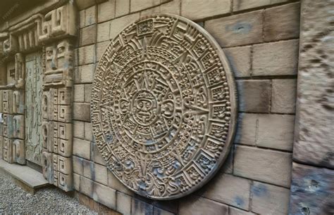 Premium Photo Ancient Mayan Calendar Or Aztec Calendar With Rough