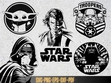 Star Wars SVG Bundle Darth Vader Svg Luke Skywalker Svg Etsy In Handmade Business
