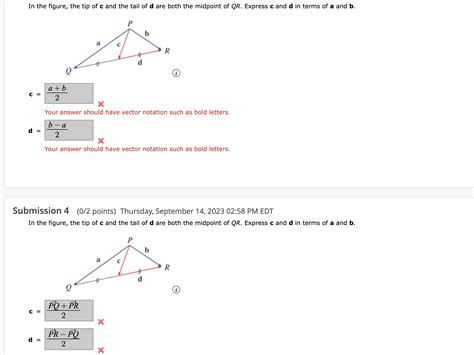 Solved C A B Your Answer Should Have Vector Notation Such Chegg