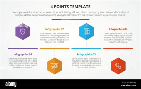 4 Points Stage Template Infographic Concept For Slide Presentation With Honeycomb Shape Timeline