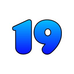 Number 19 Free Education Icons