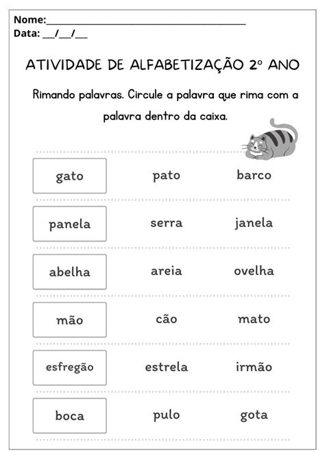 20 Atividades De Alfabetização 2º Ano Prontas Para Imprimir⚡ Descubra A