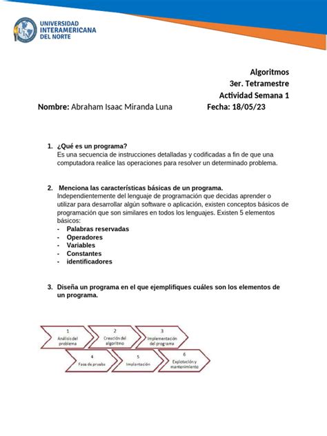 Algoritmos Act 1 Pdf