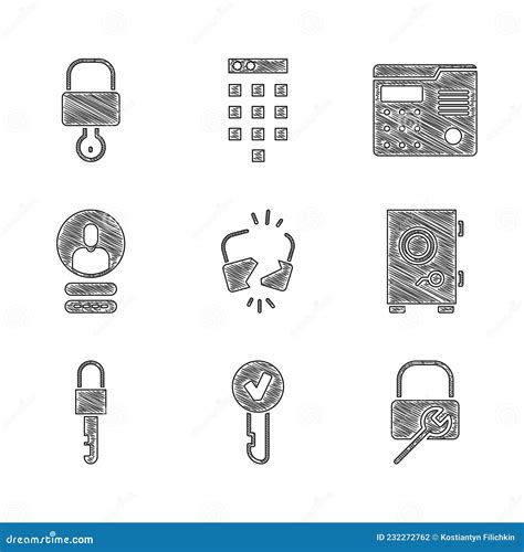 Set Broken Or Cracked Lock Key Lock Repair Safe Locked Key Create Account Screen House