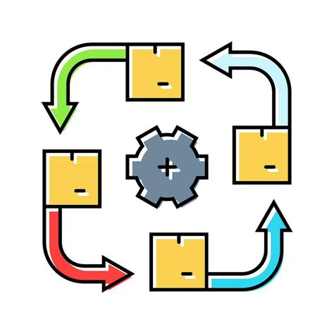 Stock Rotation Logistic Manager Color Icon Vector Illustration 35273465