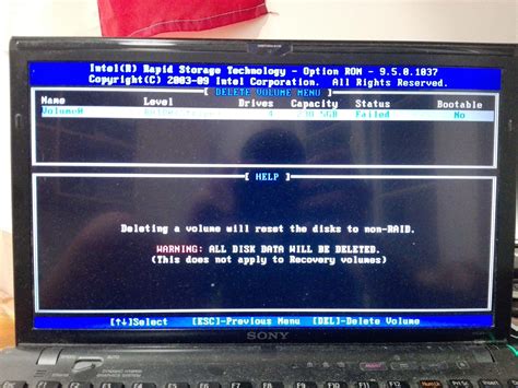 RAID Volumes Have Failed Status Super User
