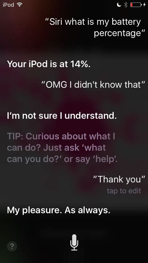 Siri Can Show Your Battery Persentadge😊