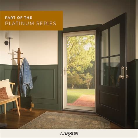 Larson Platinum Fullview 36 In X 81 In Black Aluminum Right Hand