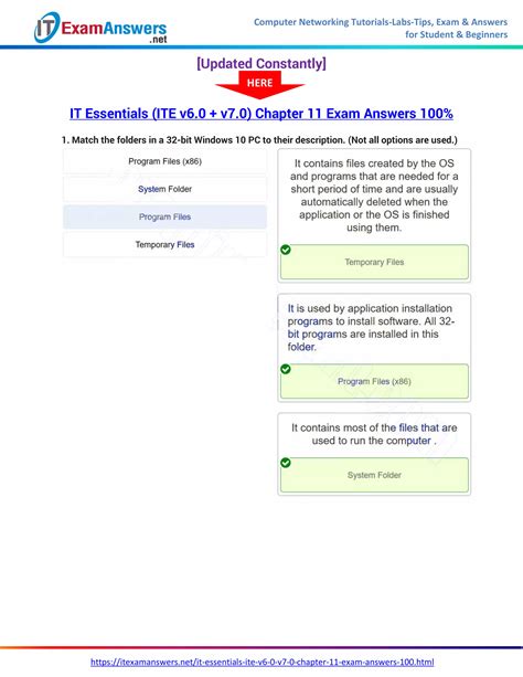 It Essentials Version 70 Ite Chapter 11 Exam Answers Pdf