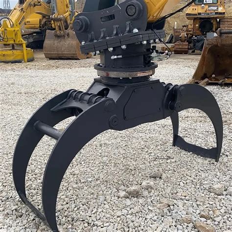 Mini Hydraulic Excavator Rotating Log Grapple Stone Sorting