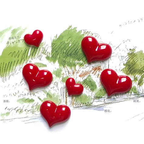 Badu Bg Малки любовни сърца Магнити за хладилник Сладки мини анимационни стикери за хладилник