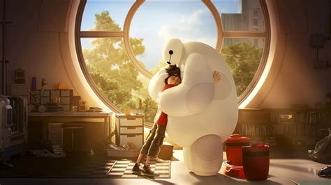 Big Hero 6 Hiro And Baymax Hd Wallpaper Hug In The Lab 1920x1080