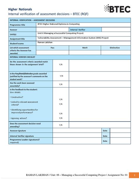 Unit 6 Managing A Successful Computing Project Pdf Information Security Project Management
