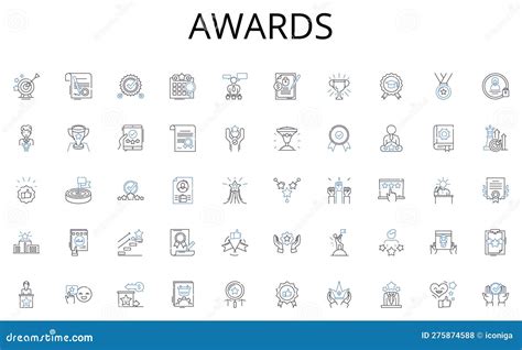 Categorizing Line Icons Collection Grouping Sorting Classifying