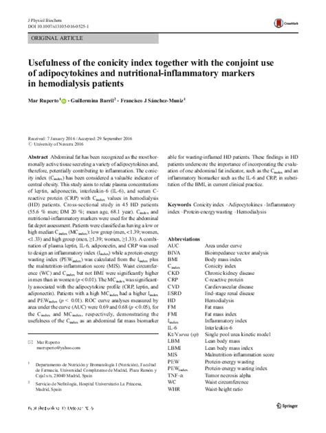 Pdf Cindex And Inflammatory Markers In Hemodialysis Pdf Cindex And Inflammatory Markers In Hemodialysis