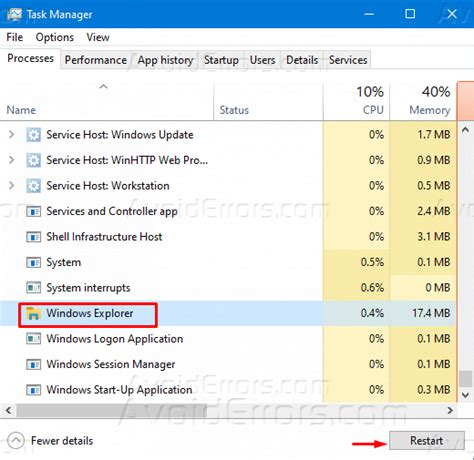 5 ways to restart file explorer in windows 10 avoiderrors
