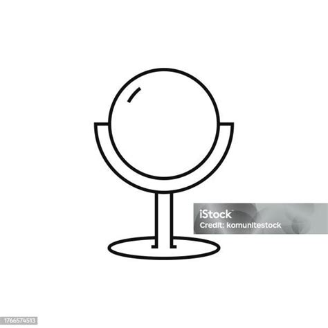 Mirror 라인 아이콘 벡터 일러스트 레이 션입니다 로고 모바일 앱 웹사이트 Ui Ux 기호 기호에 대한 아이콘 디자인 거울에 대한 스톡 벡터 아트 및 기타 이미지