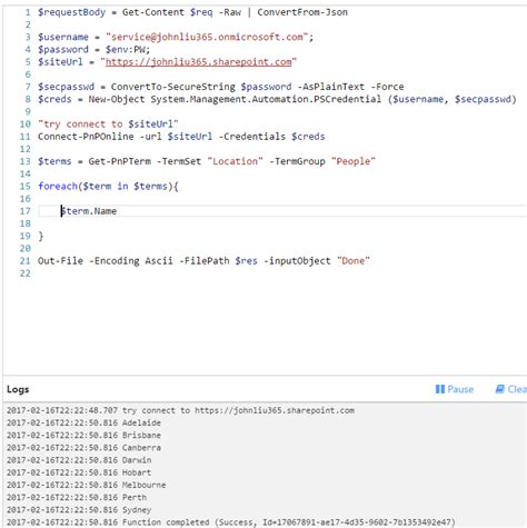 Getting Null Terms When Accesing Termcollection From Sharepoint Online