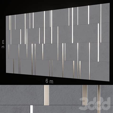 3d модели Другие предметы интерьера Декоративная стена 200 Декоративные стены Обшивка