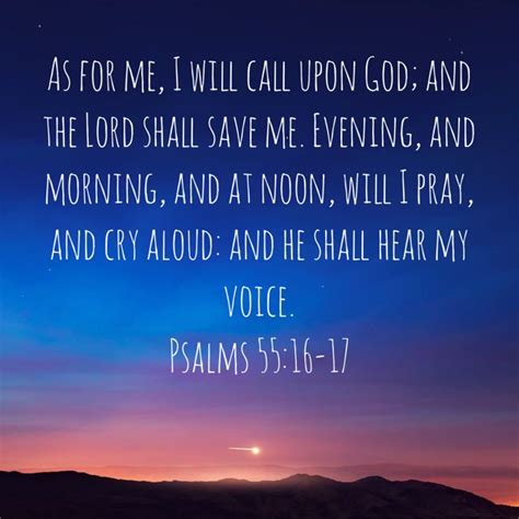 Psalm 55 16 17 Call Upon God For Salvation