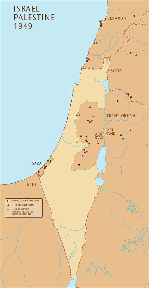 The Middle East Maps Israelpalestine 1949 Map