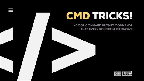 Cool Command Prompt Tricks That Every Pc Users Must Know Youtube