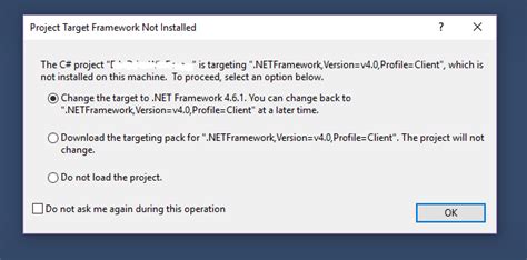 Net Targeting Frameworks Suddenly Gone Missing From Vs 2017 Stack