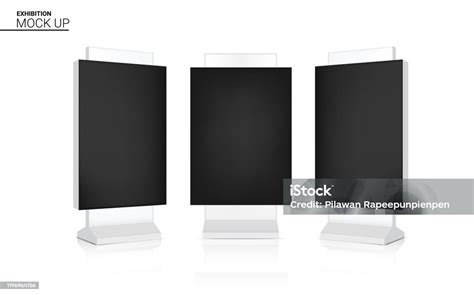 모의 현실led 롤업 배너 키오스크 디스플레이 3d Pop 부스 판매 마케팅 홍보 배경 일러스트 이벤트 전시 컨셉 디자인 칠판에