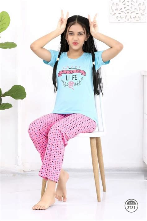 mix hosiery t shirt pyjama night suit for girls at rs 235 piece in
