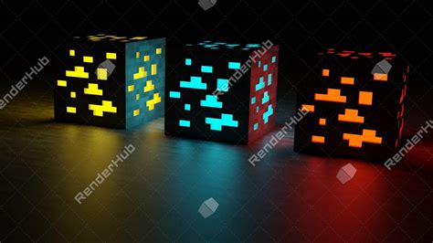 Minecraft Glowing Ore Stock Image By Negalox