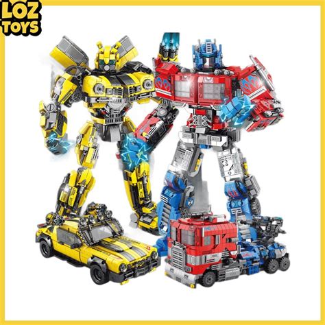 Jual Loztoys Mainan Robot Mobil Block Building Susun Action Figure