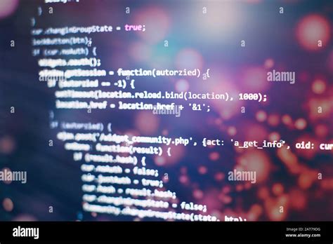 Monitor Closeup Of Function Source Codewriting Programming Functions On Laptop Big Data And