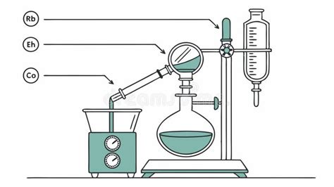 Science Distillation Apparatus Laboratory Experiment Diagram Vector Design Generative Ai Stock