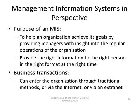 Ppt Fundamentals Of Information Systems Seventh Edition Powerpoint